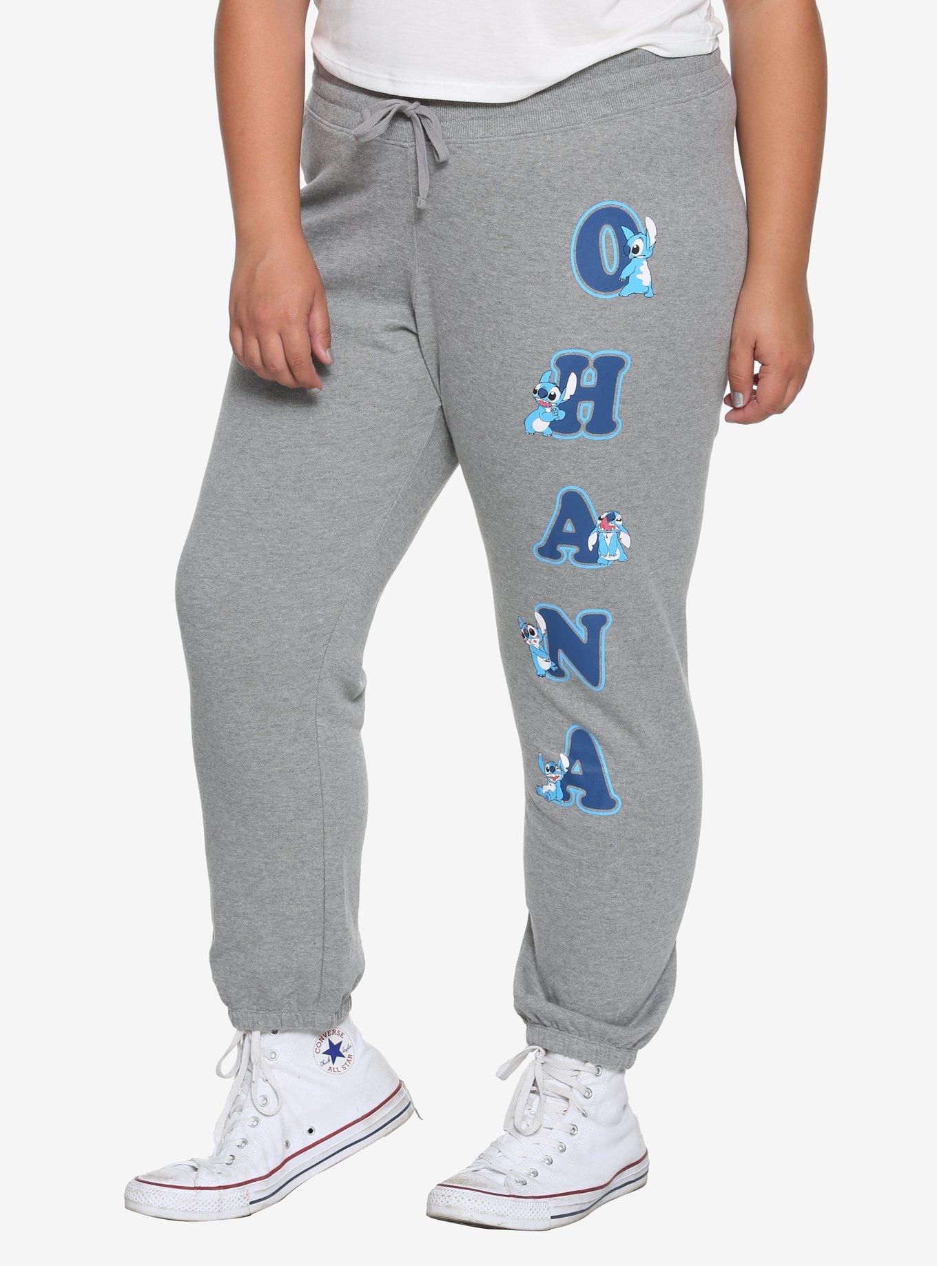 Disney Lilo And Stitch Ohana Girls Jogger Pants Plus Size Hot Topic