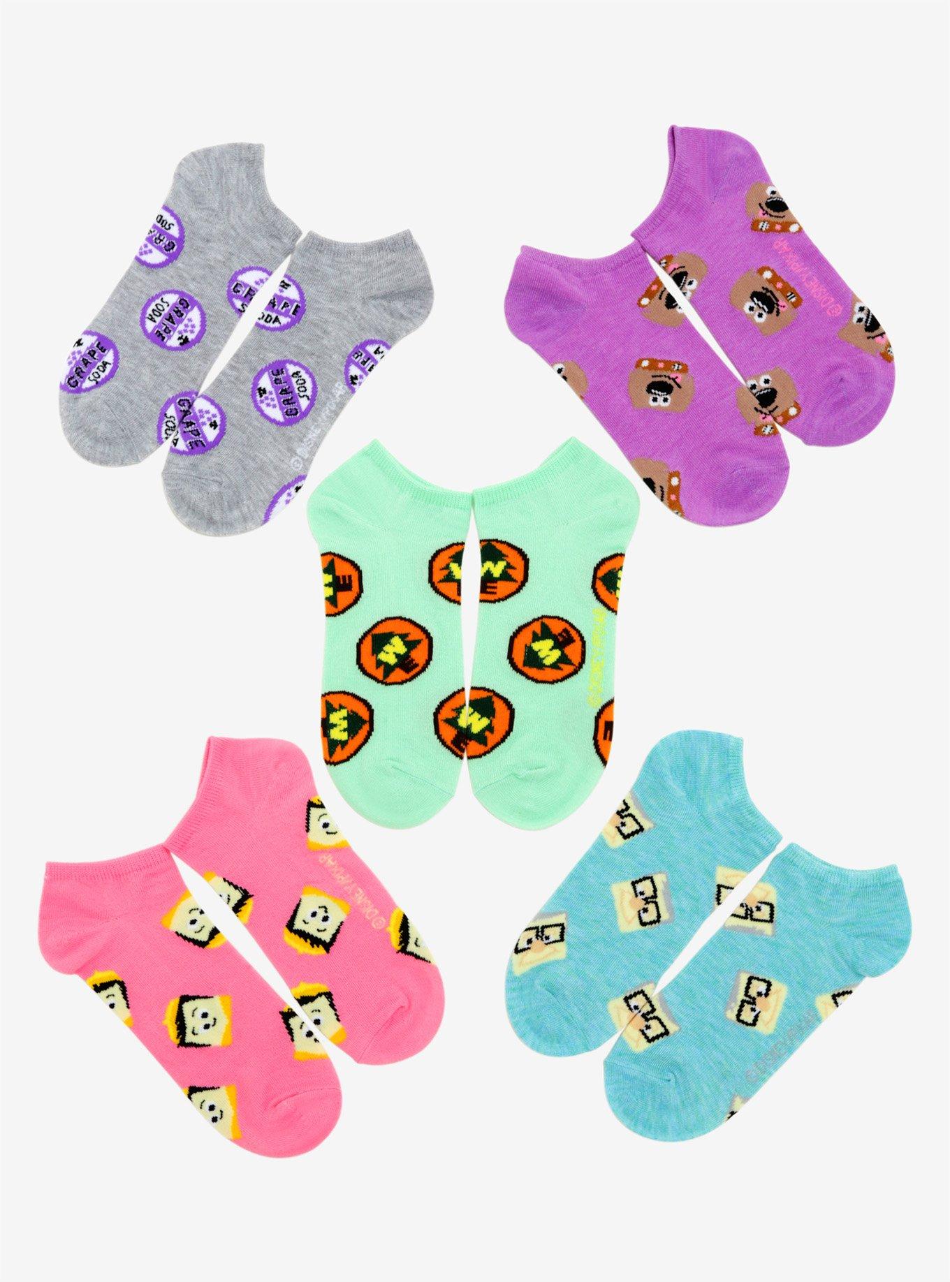 Disney Pixar Up Emblem Character No-Show Socks 5 Pair | BoxLunch