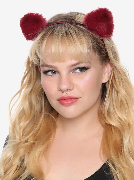 Blackheart Furry Ear Headband Set | Hot Topic