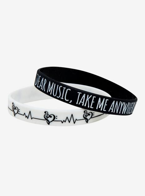 Music Rubber Bracelet Set | Hot Topic