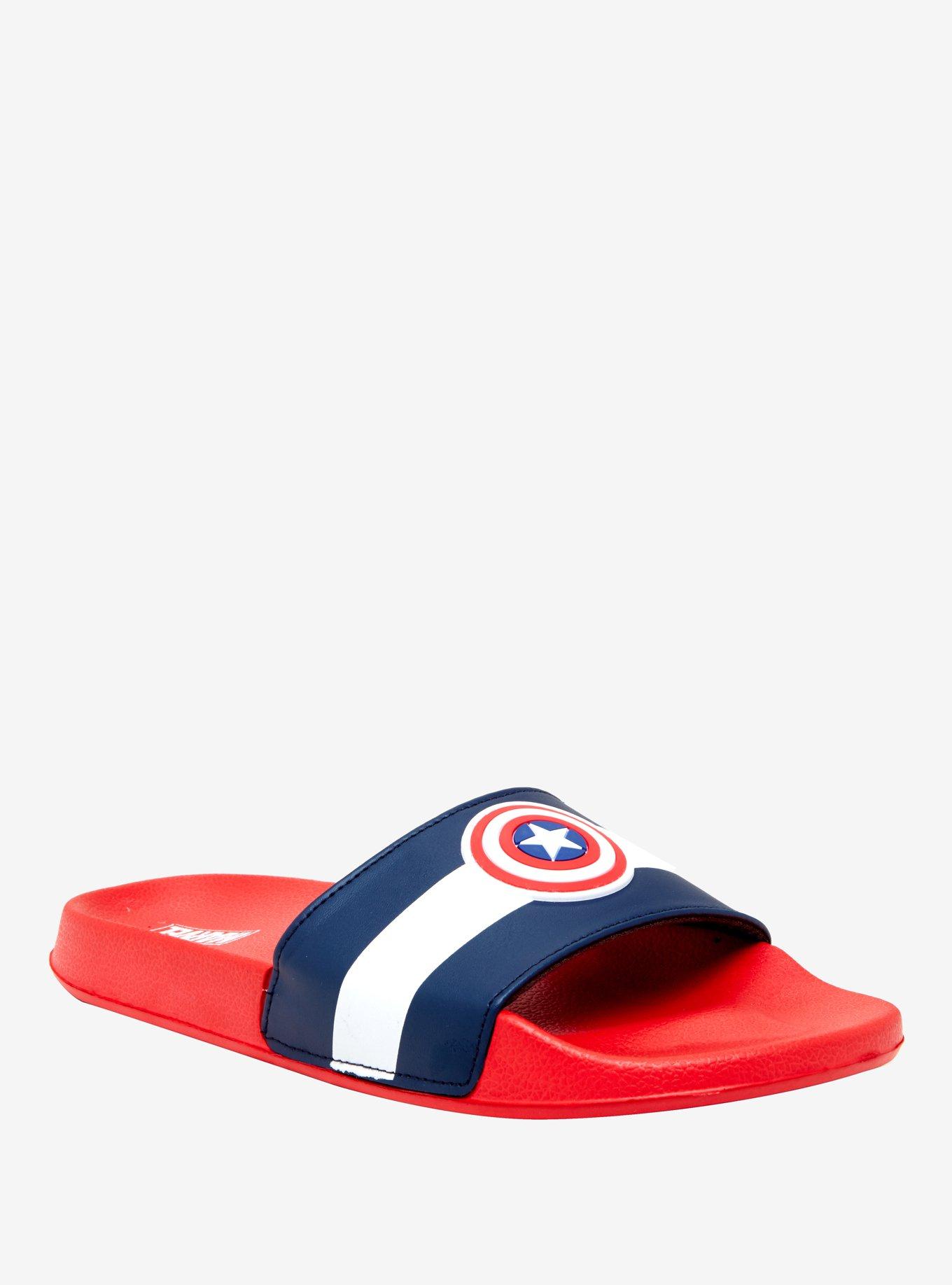 Marvel Captain America Slide Sandals | Hot Topic