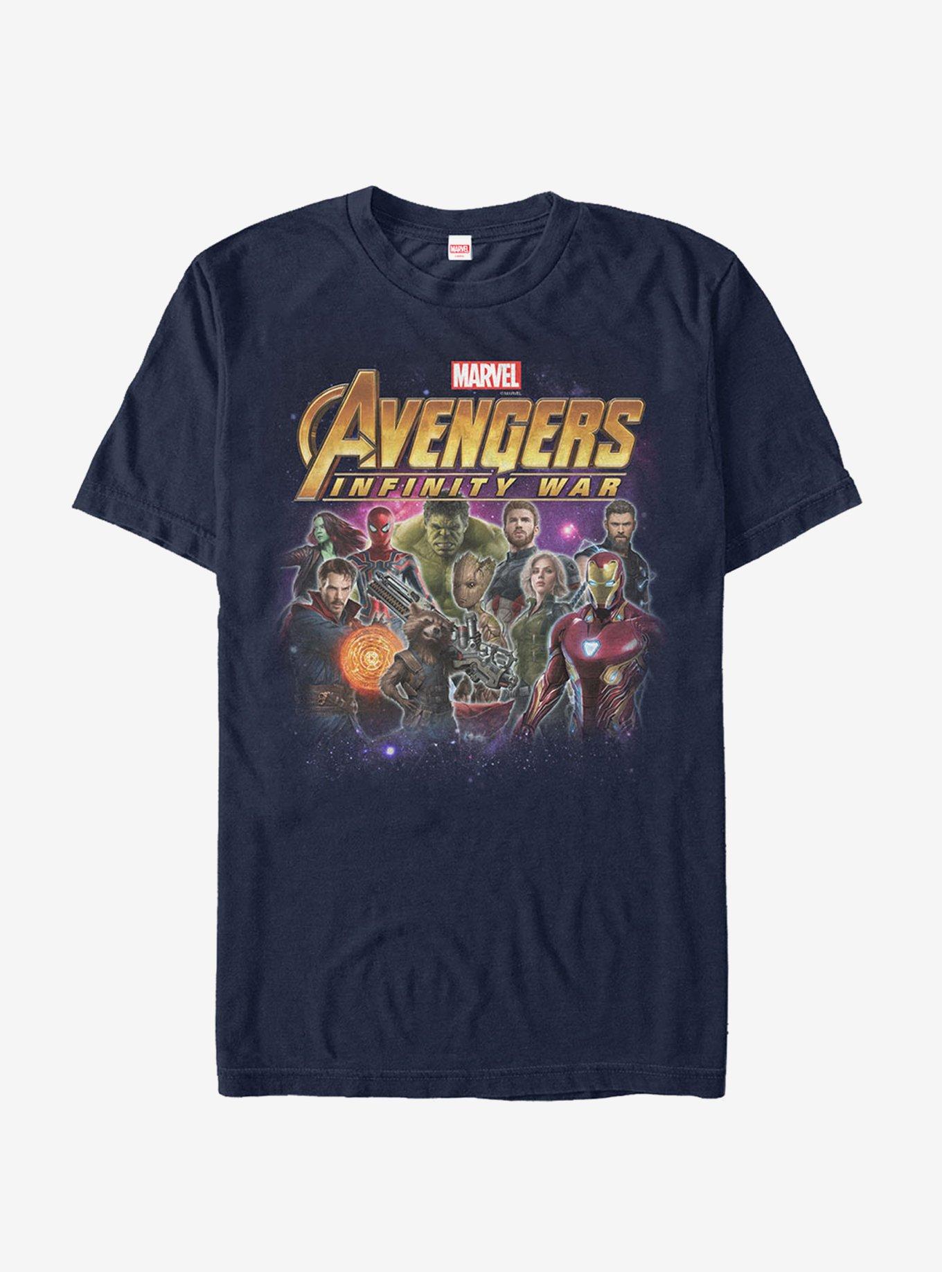 Marvel Avengers: Infinity War Character Shot T-Shirt - BLUE | Hot Topic