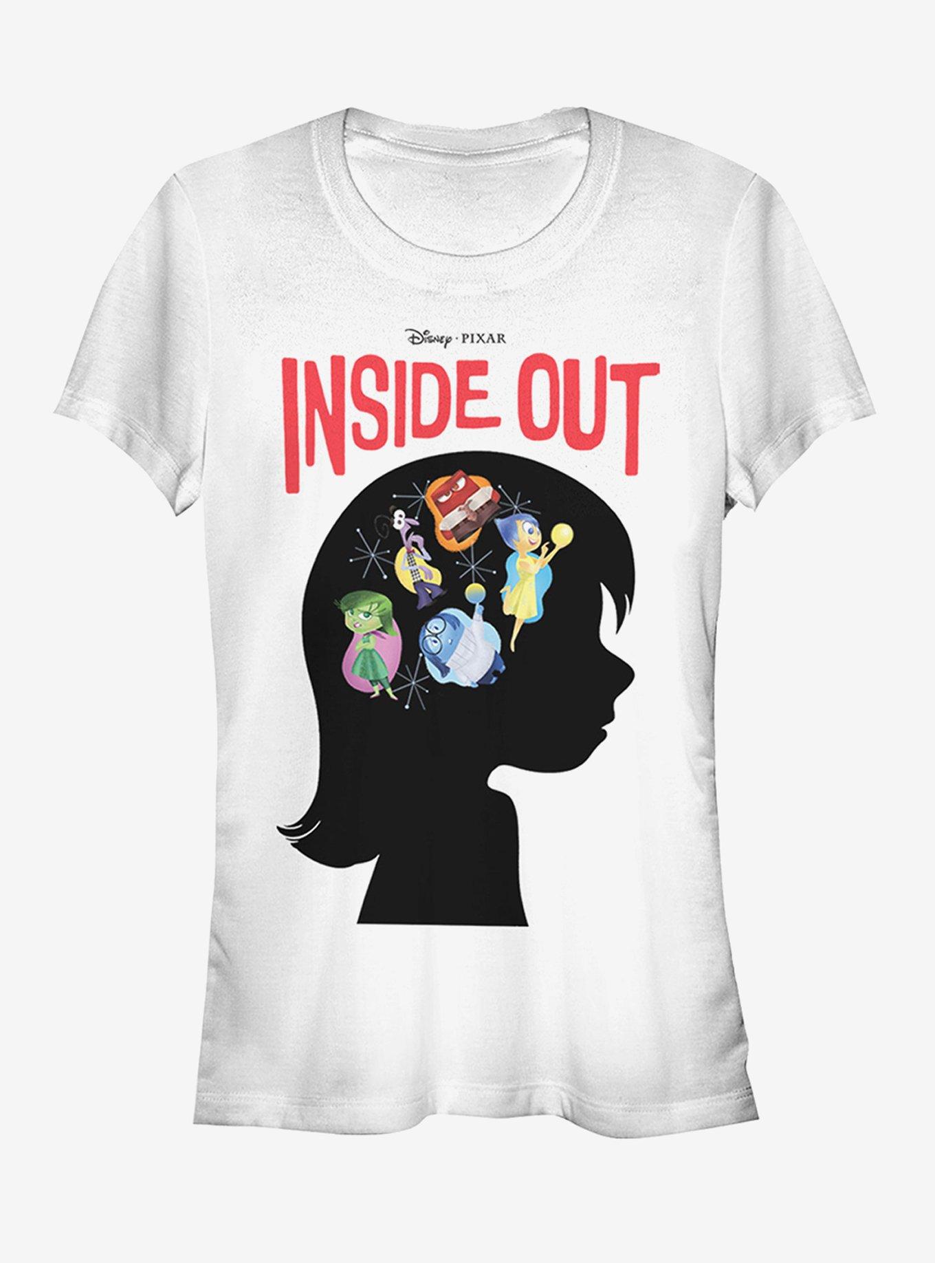 Disney Pixar Inside Out Riley Emotions Silhouette Girls T-Shirt - WHITE ...