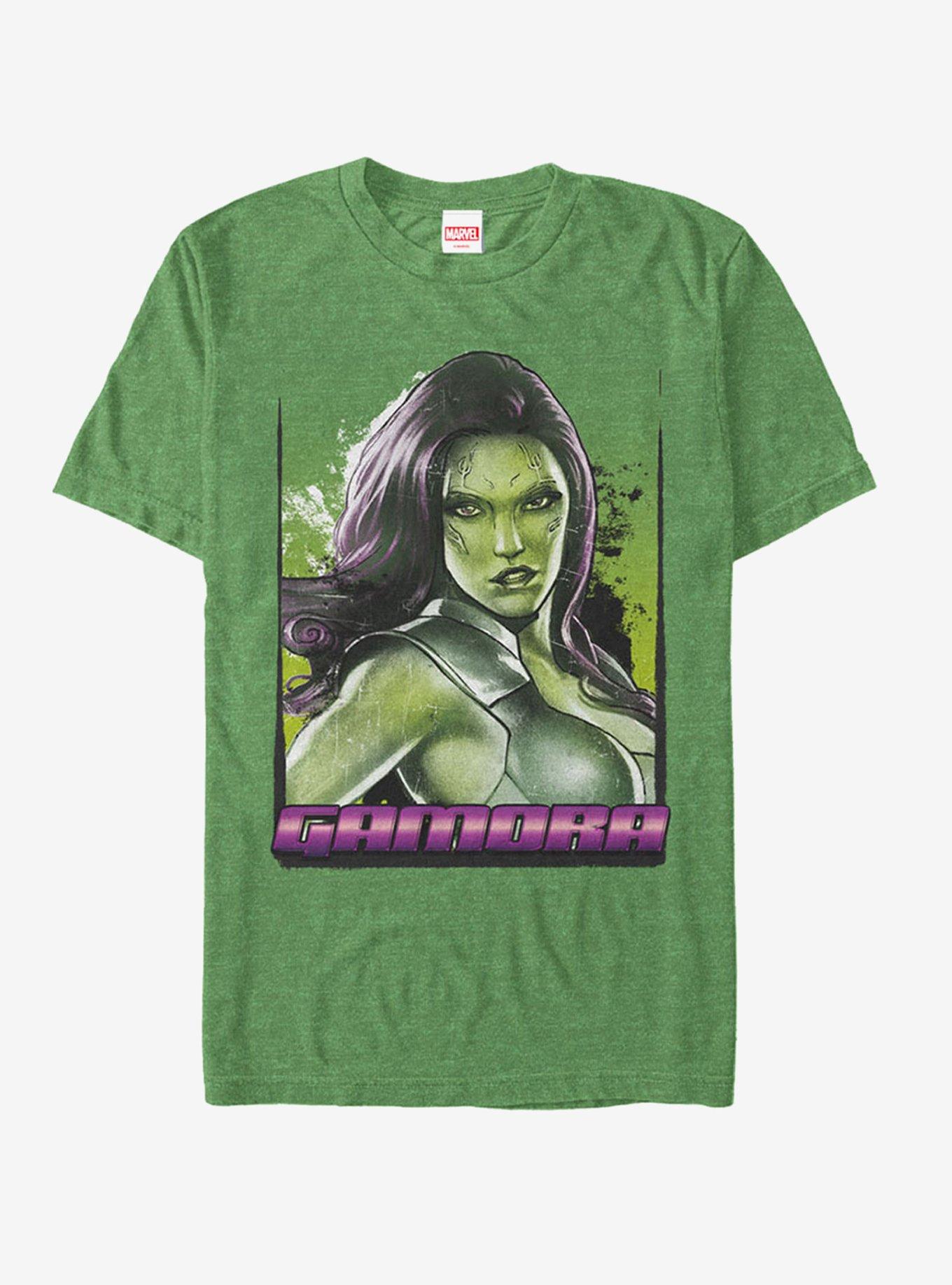 Marvel Guardians of the Galaxy Gamora Portrait T-Shirt - GREY | Hot Topic