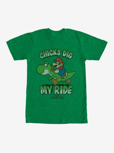 Nintendo Mario Chicks Dig Ride T-Shirt - GREY | Hot Topic