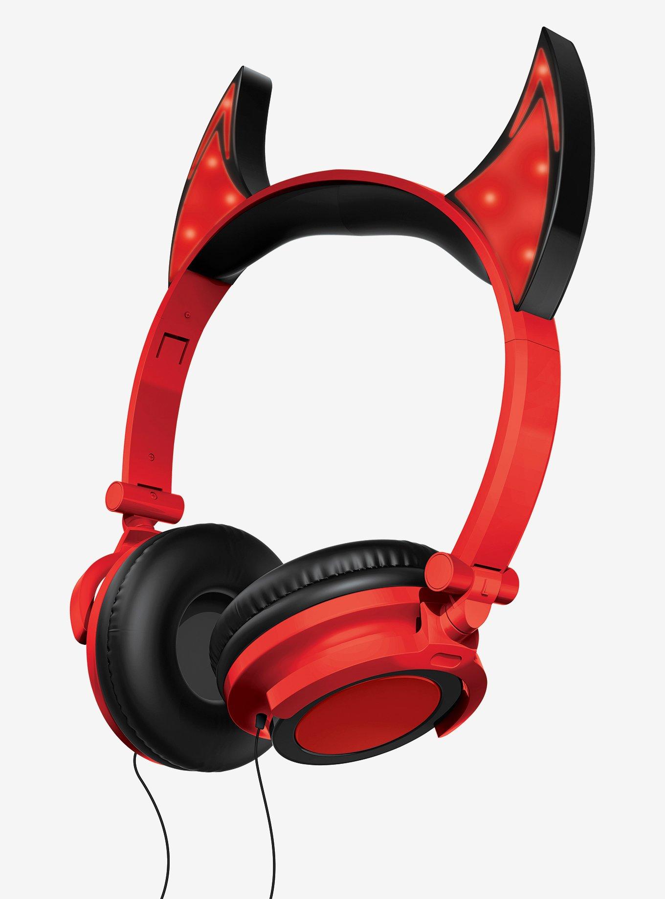 Red LED Devil Headphones | Hot Topic