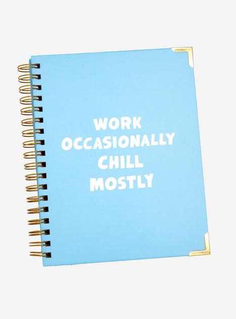 Work Occasionally Chill Mostly Spiral Notebook | Hot Topic