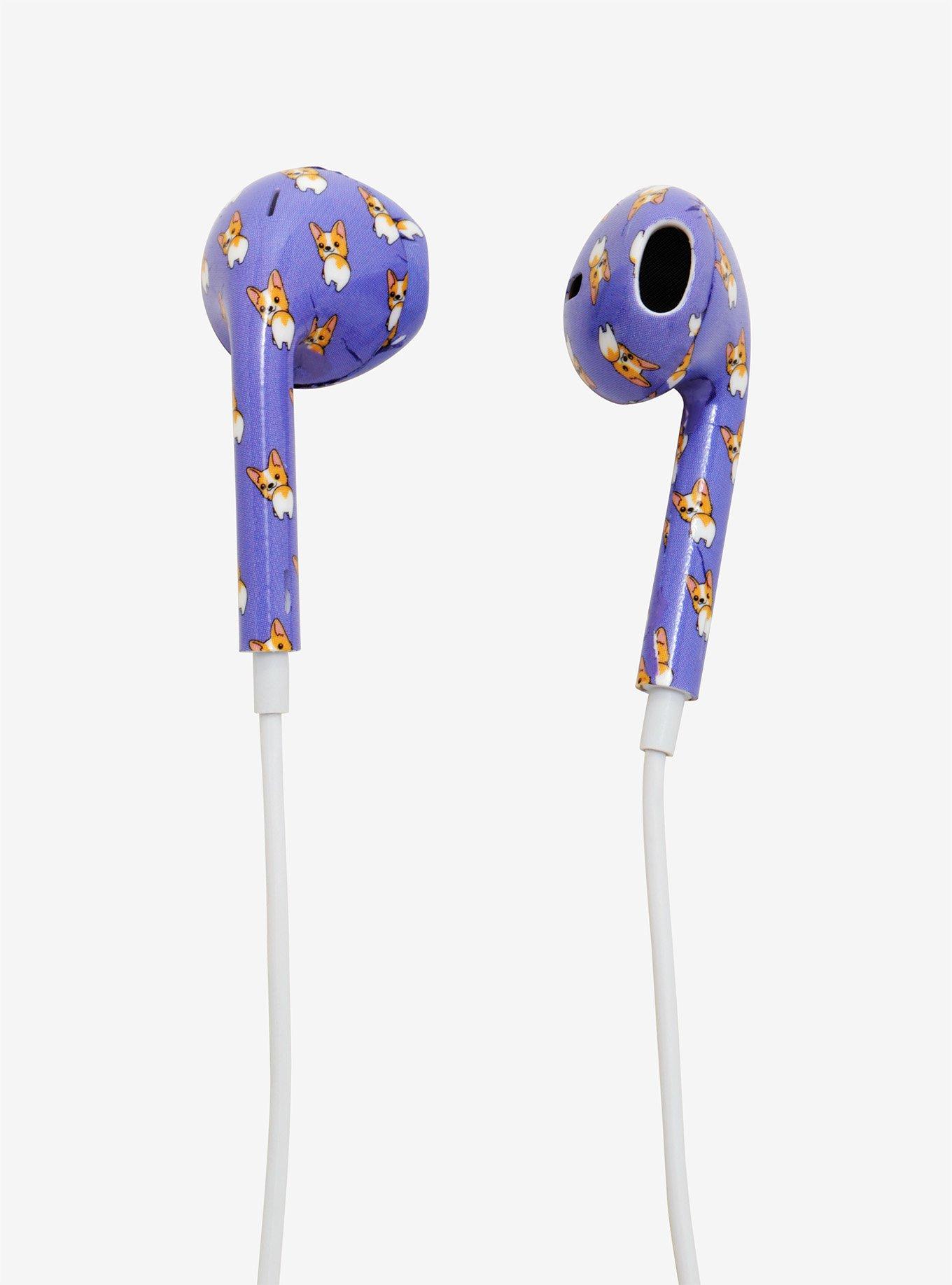Corgi Print Earbuds With Microphone | BoxLunch