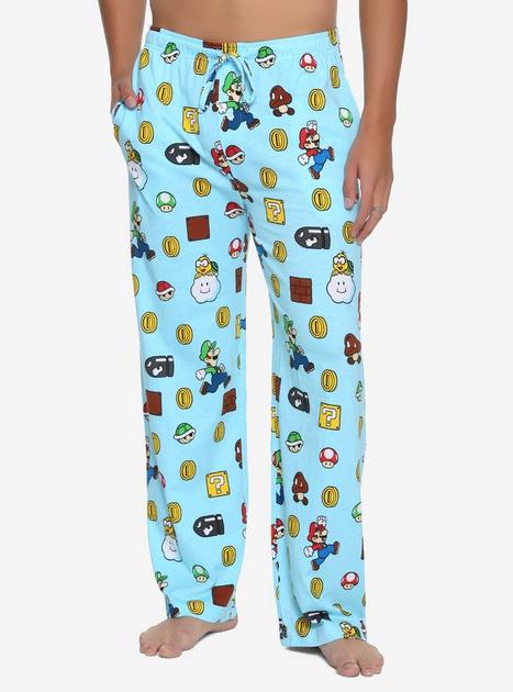 Nintendo Super Mario Bros. Allover Sleep Pants - BoxLunch Exclusive ...
