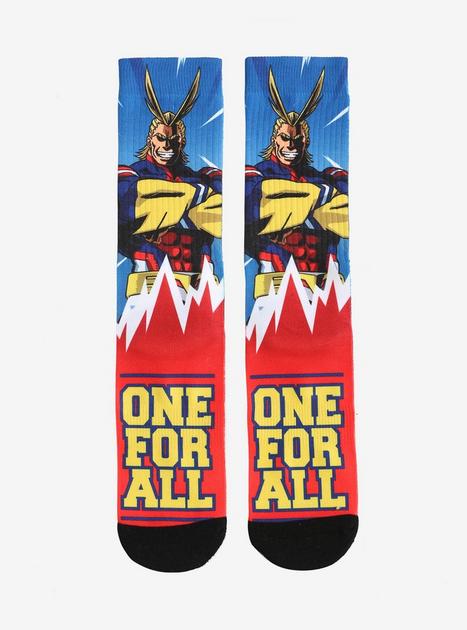 My Hero Academia All Might Crew Socks | Hot Topic