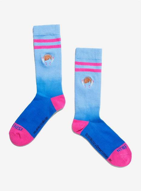 Overwatch D.Va Ombré Crew Socks - BoxLunch Exclusive | BoxLunch