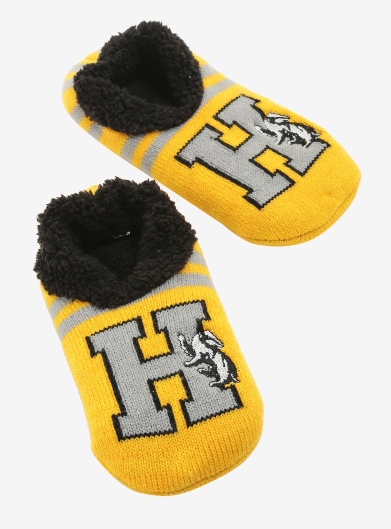 Harry Potter Hufflepuff Letter Slipper Socks - BoxLunch Exclusive ...