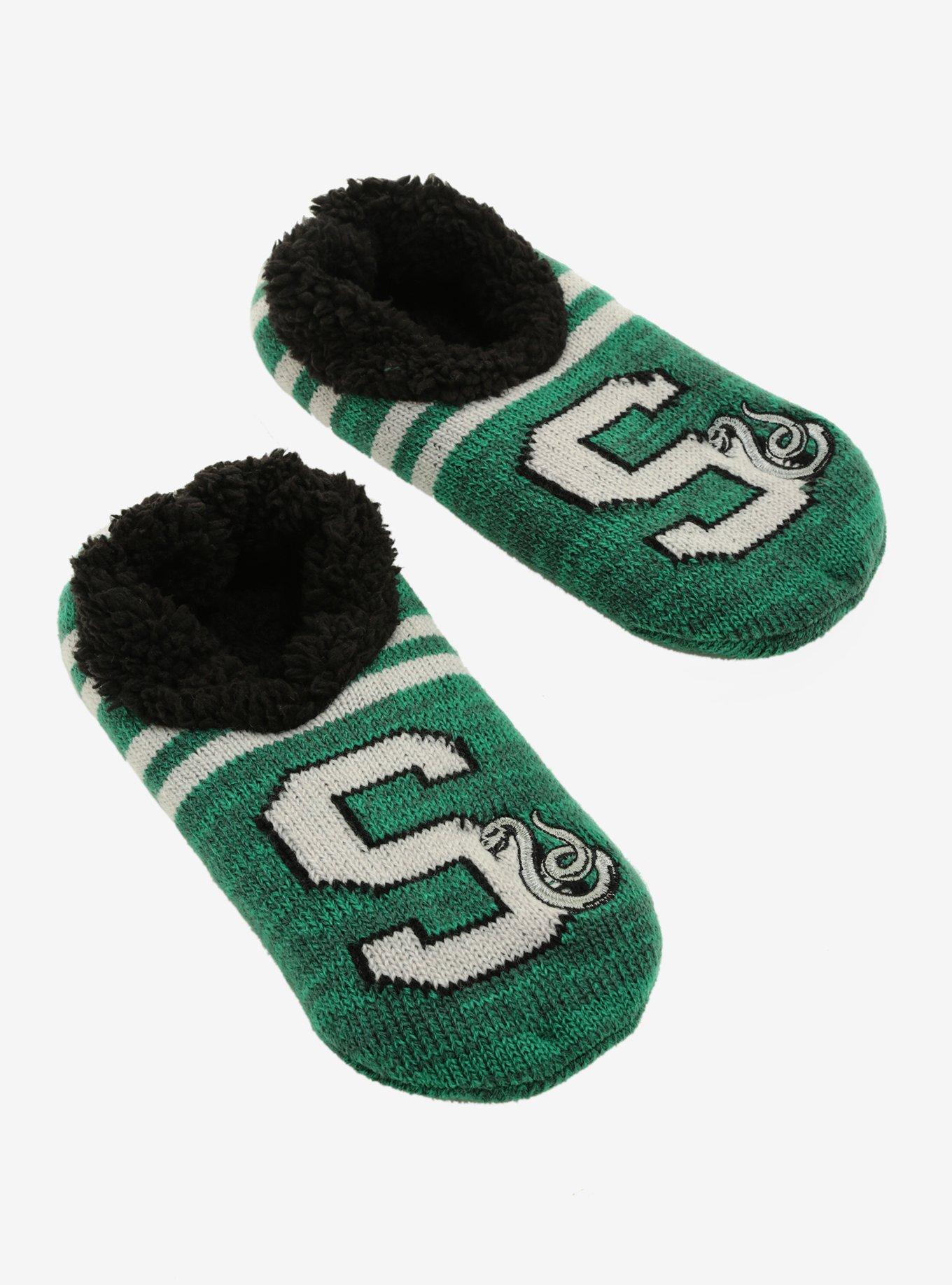 Harry Potter Slytherin Letter Slipper Socks - BoxLunch Exclusive | BoxLunch