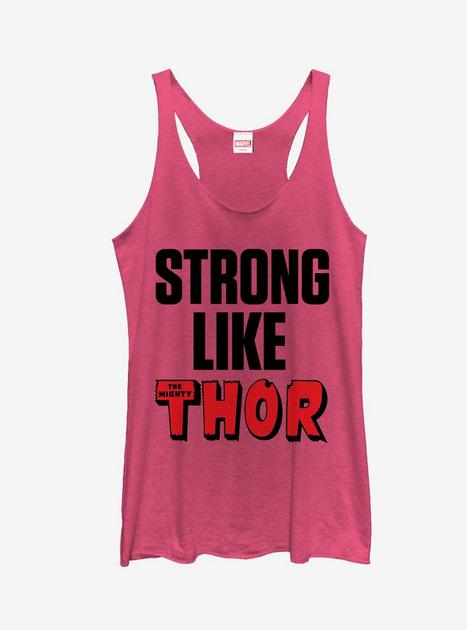 Marvel Strong Like Thor Girls Tanks - PINK | Hot Topic