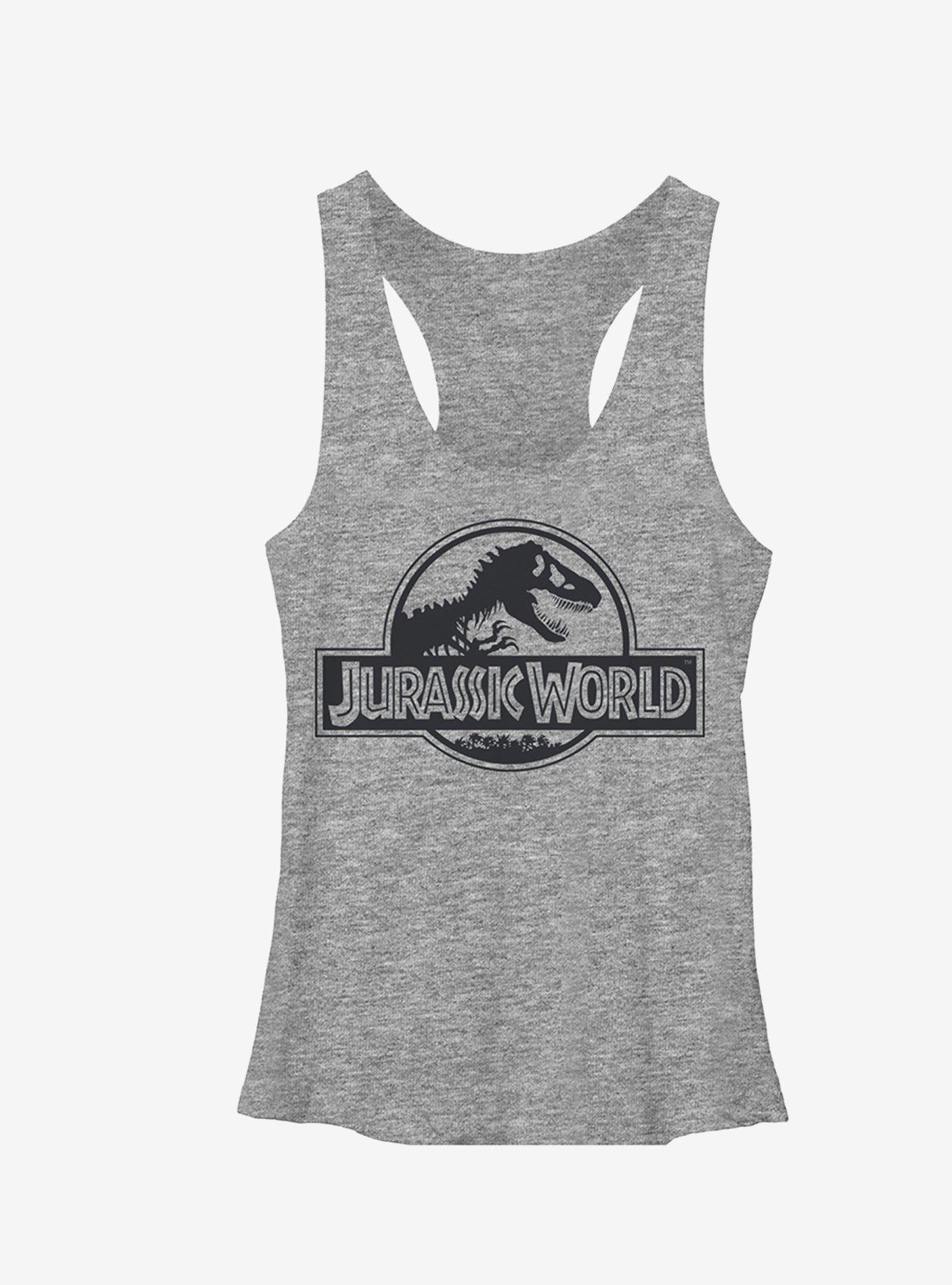 Jurassic World Grey Logo Girls Tank Top Grey Hot Topic