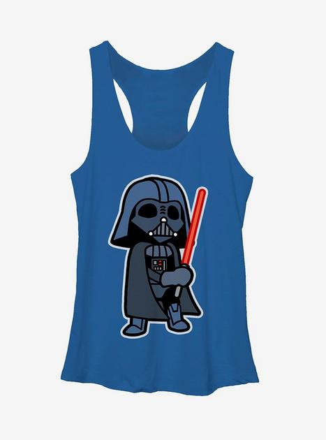 Star Wars Darth Vader Cartoon Girls Tanks Blue Hot Topic