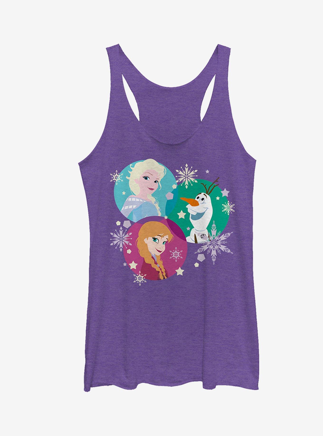 Frozen Character Snowflakes Girls Tanks - PURPLE | Hot Topic