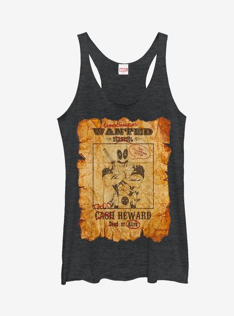 Marvel Deadpool Wanted Poster Girls Tank - BLACK | Hot Topic
