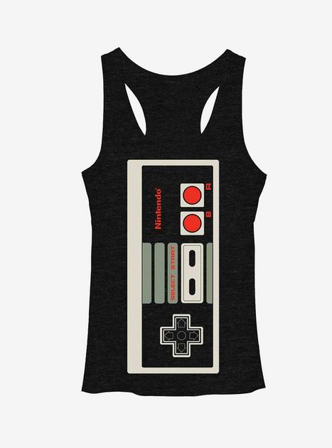 Nintendo Big NES Controller Girls Tanks - BLACK | Hot Topic