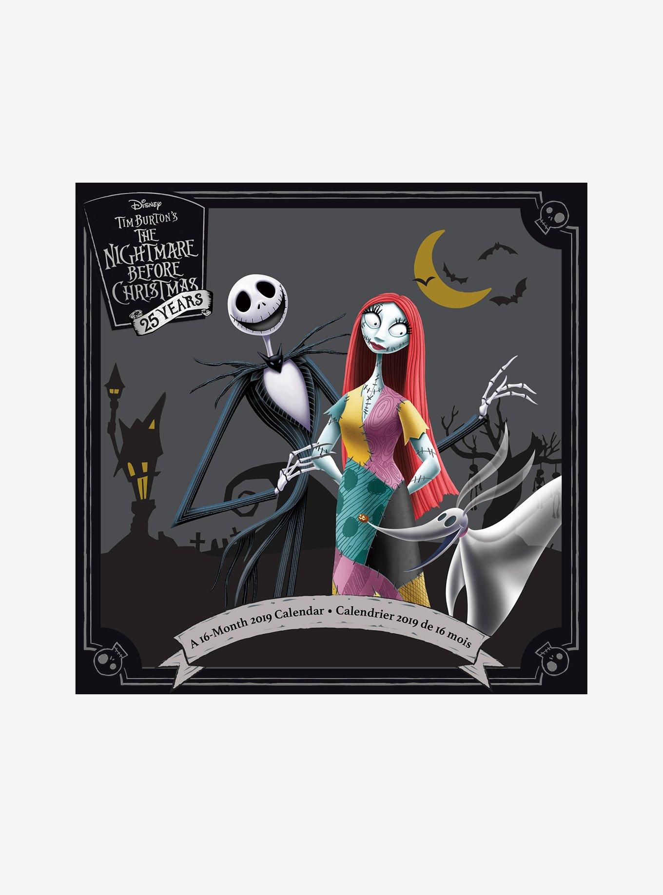 The Nightmare Before Christmas 2018-2019 16 Month Wall Calendar | Hot Topic