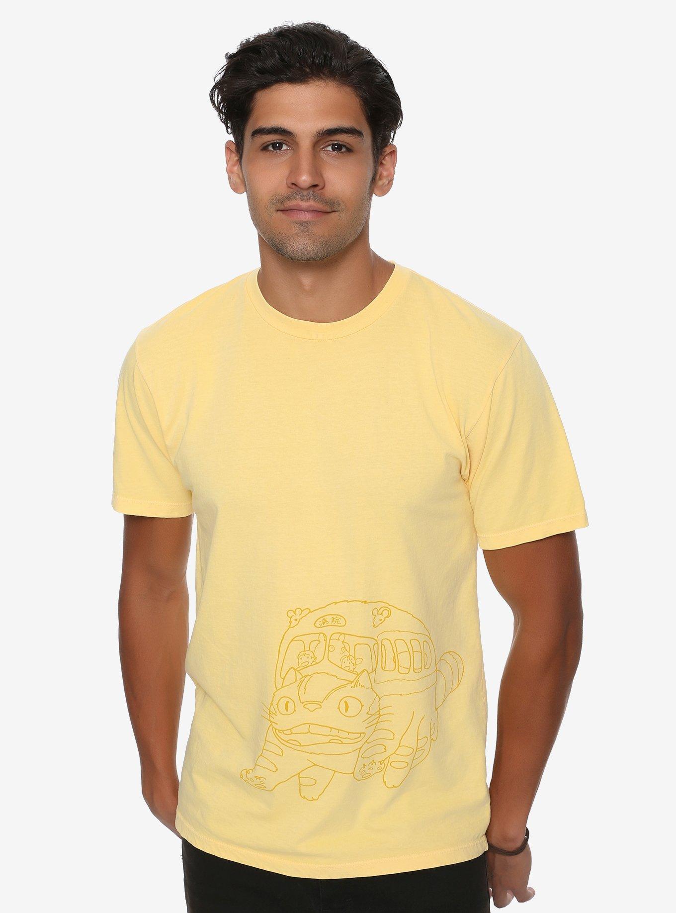 Studio Ghibli My Neighbor Totoro Catbus Pastel Line Art T-Shirt ...
