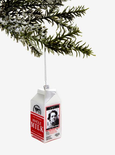 Stranger Things Missing Barb Milk Carton Glass Ornament | Hot Topic