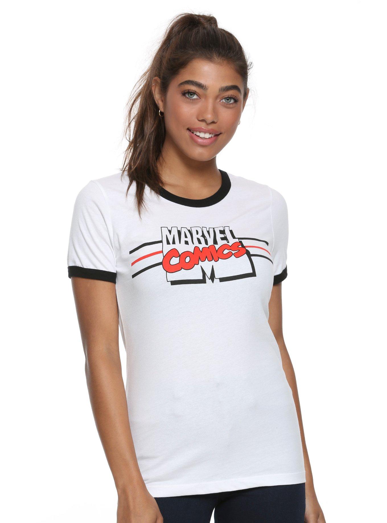 Marvel Comics Heroes Tour Womens Ringer Tee - BoxLunch Exclusive | BoxLunch