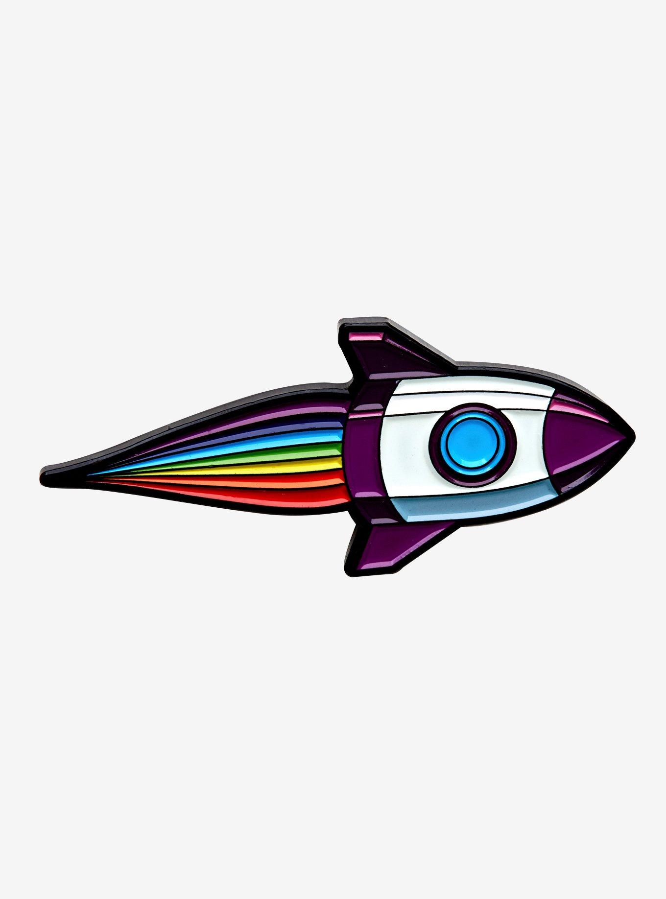 Rainbow Rocket Enamel Pin | Hot Topic
