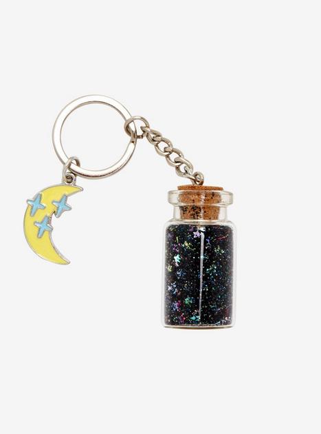 Glitter Cork Bottle Key Chain | Hot Topic