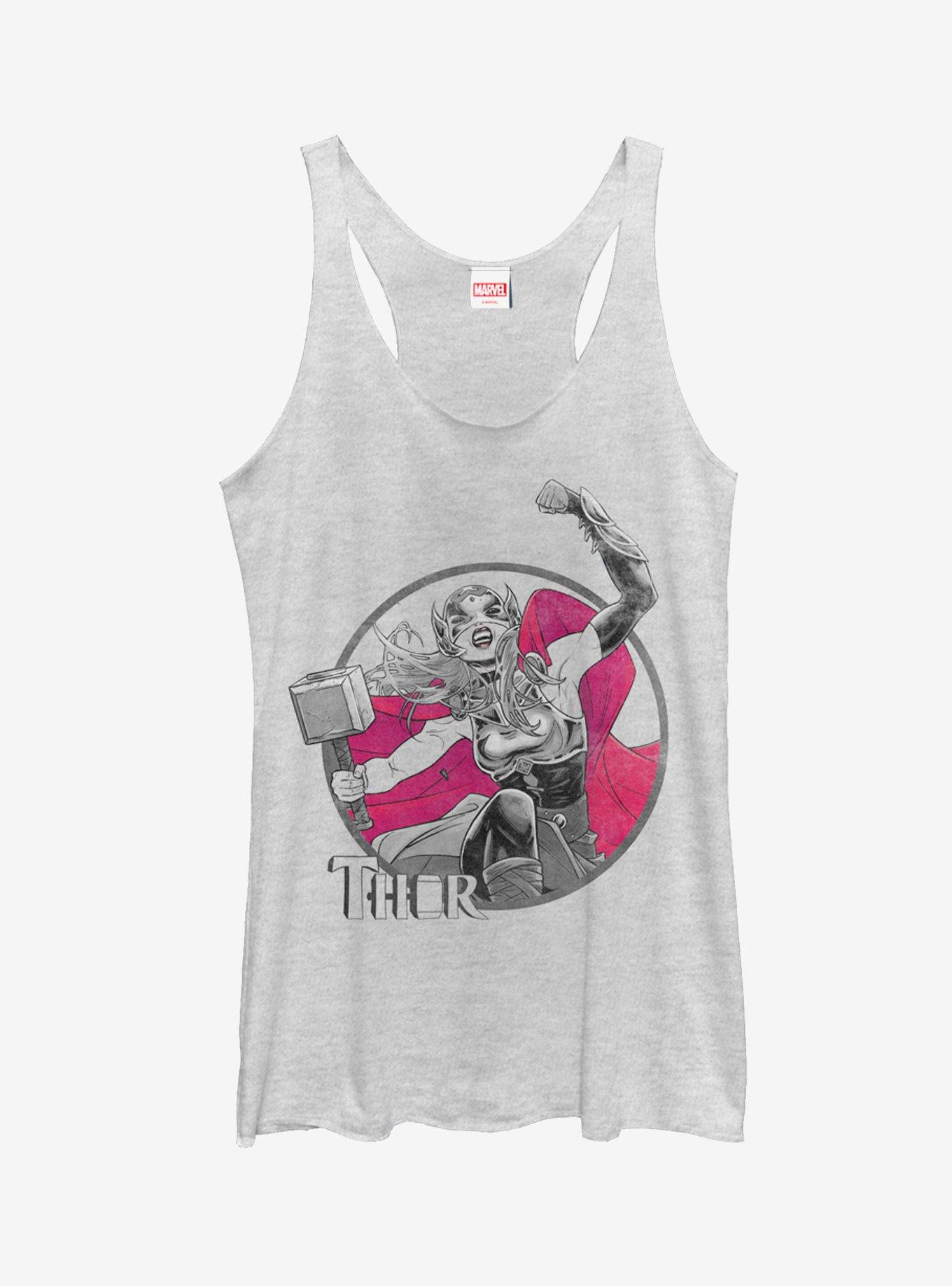 Marvel Jane Foster Thor Hammer Womens Tank - WHITE | BoxLunch