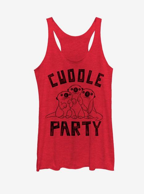 Disney Pixar Finding Dory Cuddle Party Otters Womens Tank - RED | BoxLunch