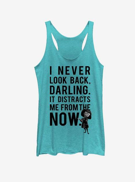 Disney Pixar The Incredibles Edna Mode Never Look Back Womens Tank ...