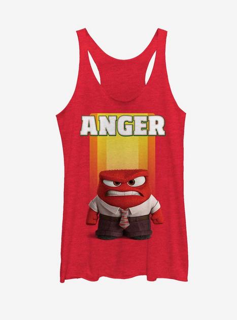 Disney Pixar Inside Out Anger Portrait Womens Tank - RED | BoxLunch