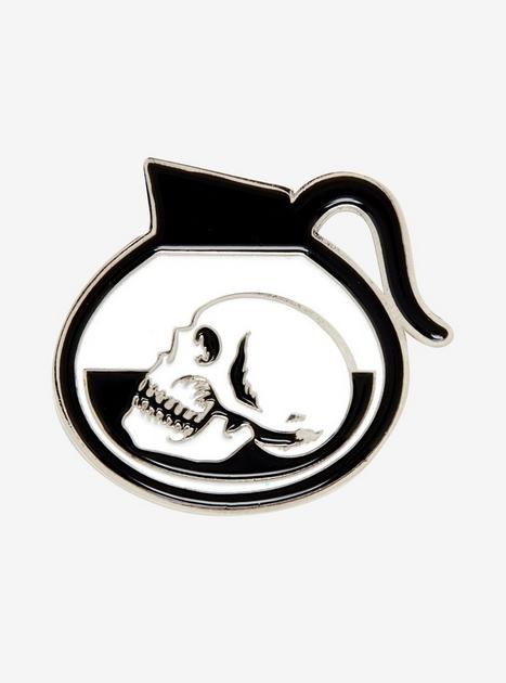 Coffee Pot Skull Enamel Pin | Hot Topic