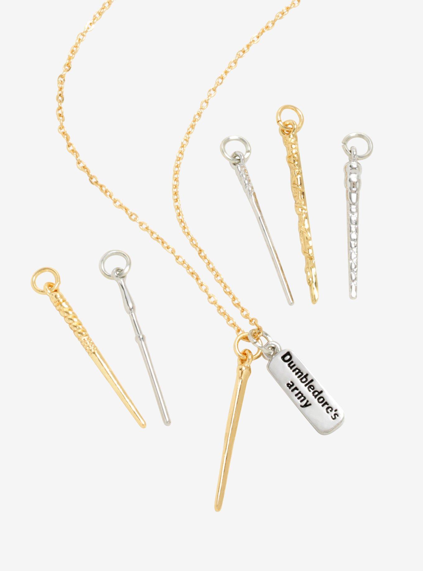 Harry Potter Dumbledore's Army Wand Necklace Set - BoxLunch Exclusive ...