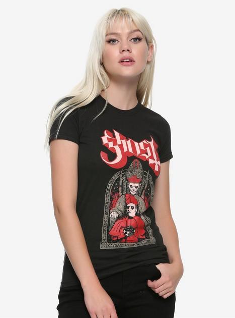 Ghost Cardinal Copia & Papa Emeritus Girls T-Shirt | Hot Topic