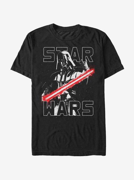 Star Wars Darth Vader Spray Print T-Shirt - BLACK | BoxLunch