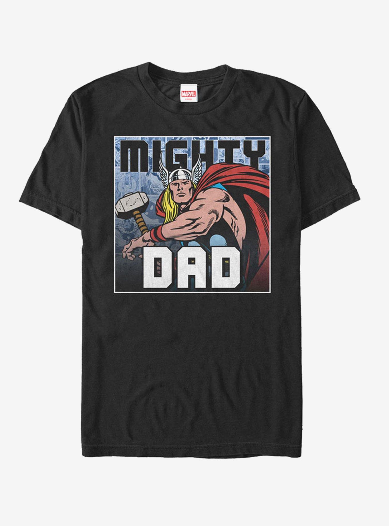 Marvel Father's Day Thor Mighty Dad T-Shirt - BLACK | BoxLunch