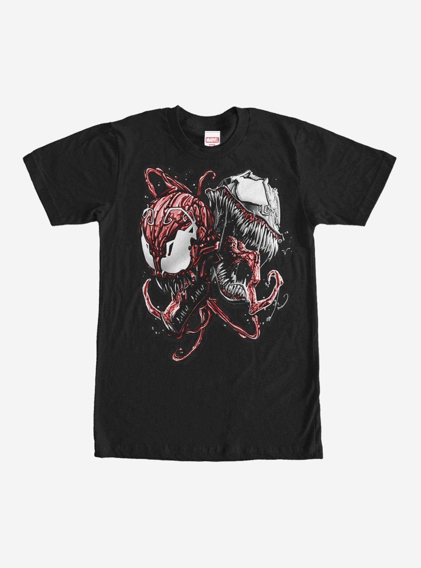 Marvel Carnage and Venom T-Shirt - BLACK | BoxLunch