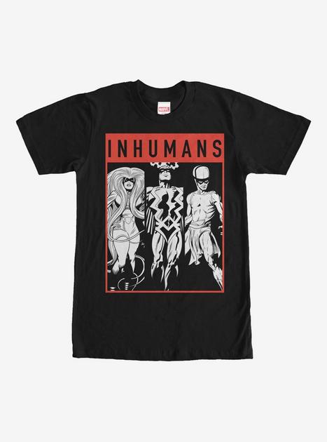 Marvel Inhumans Grayscale T-Shirt - BLACK | BoxLunch