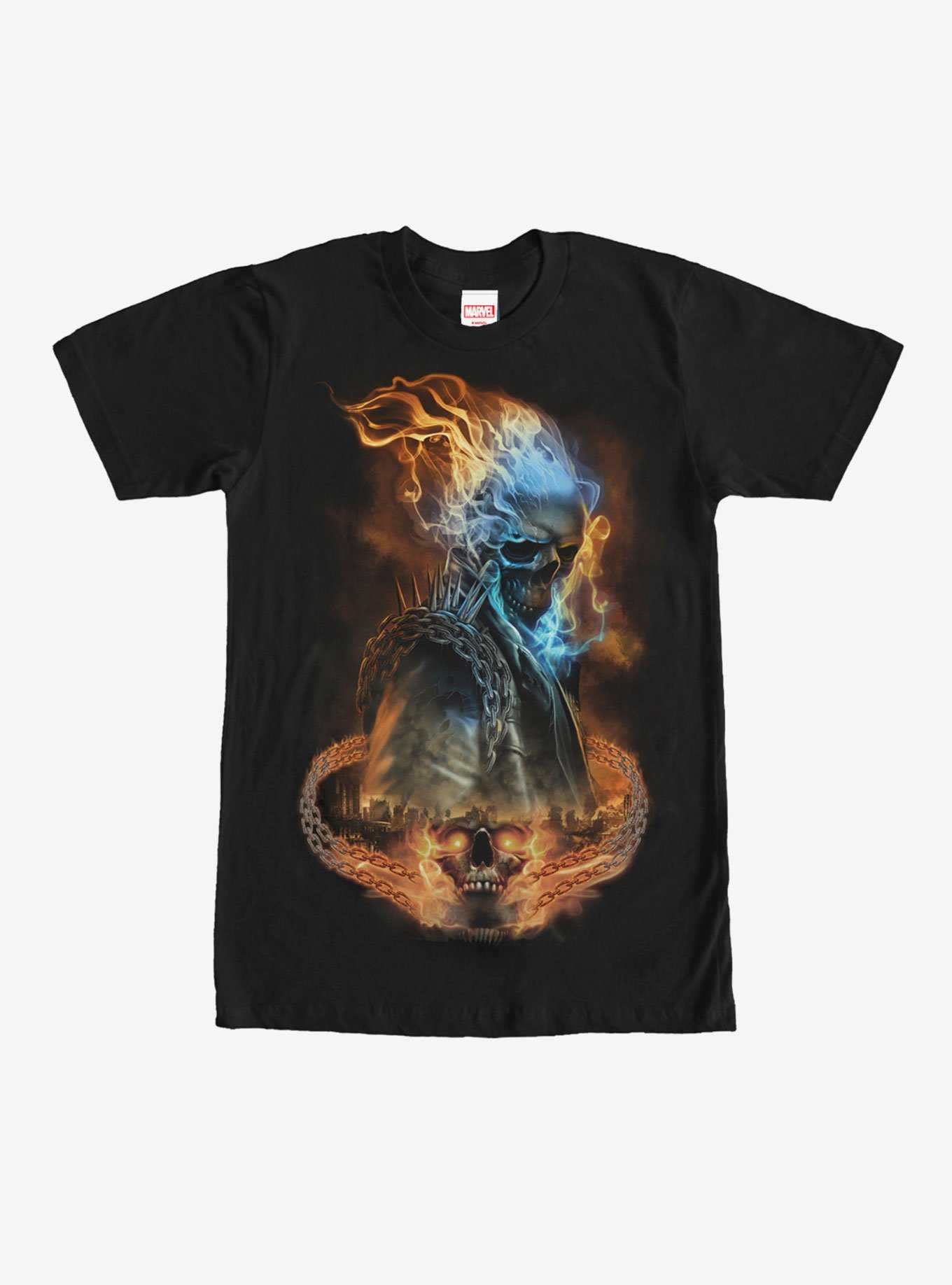 Marvel Ghost Rider Hellfire Chain T-Shirt - BLACK | BoxLunch