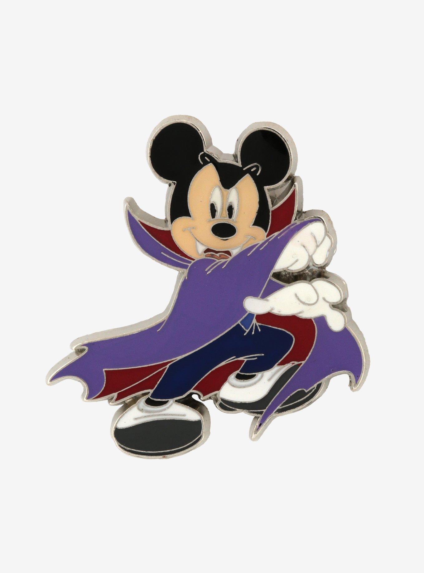 Loungefly Disney Mickey Mouse Vampire Glow-in-the-Dark Enamel Pin ...