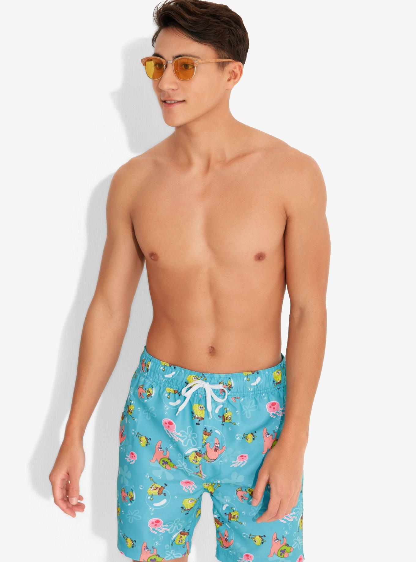 SpongeBob SquarePants Blowing Bubbles Swim Trunks | Hot Topic