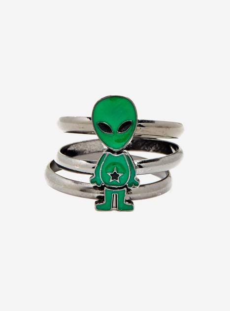 Alien Stackable Ring Set | Hot Topic
