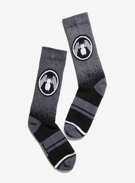 Marvel Venom Logo Striped Socks | BoxLunch