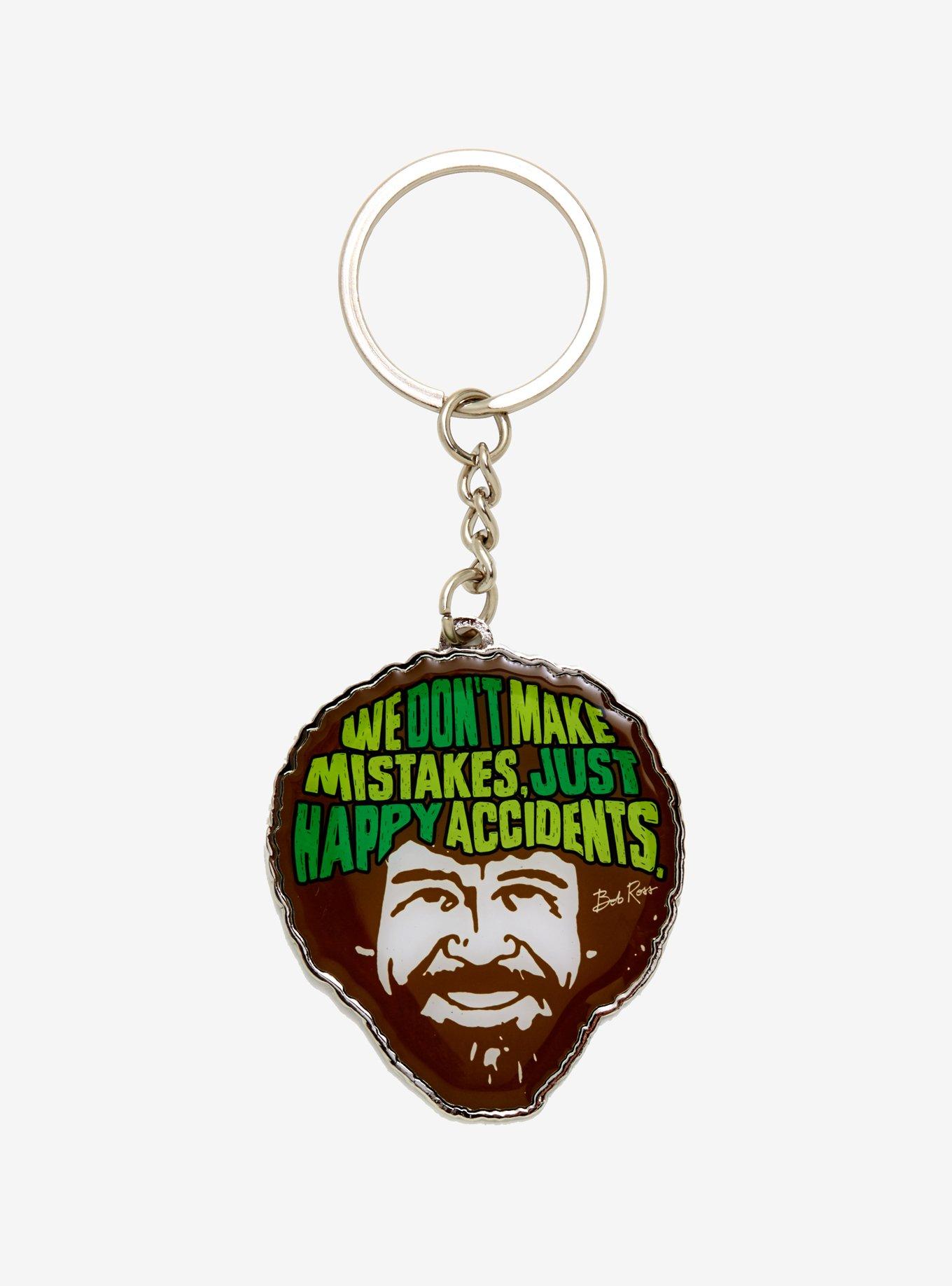 Bob Ross Happy Accidents Hair Key Chain | Hot Topic