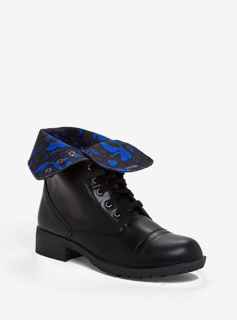 Disney The Little Mermaid Ariel Silhouette Combat Boots | Hot Topic