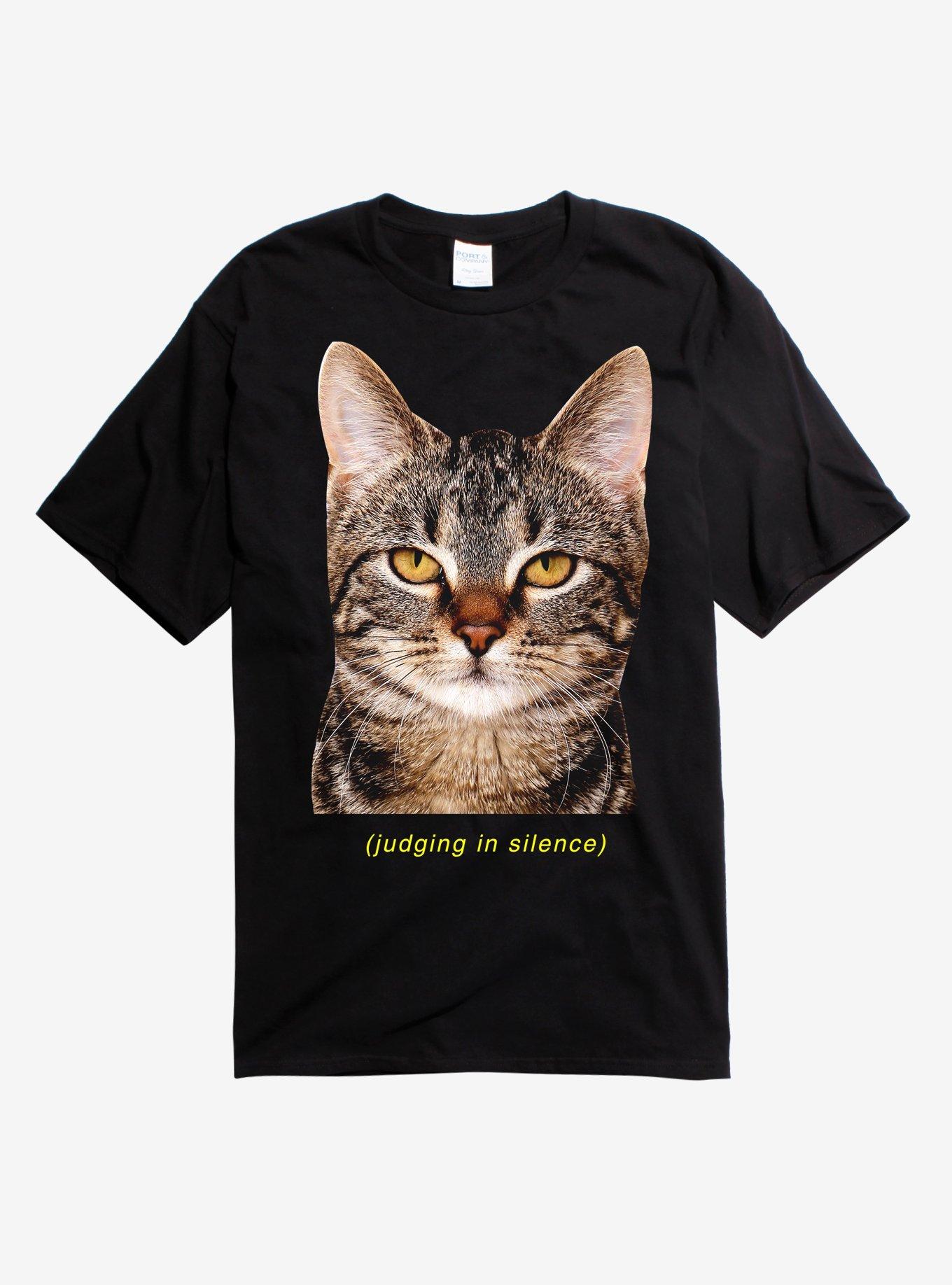 Judging In Silence Cat T-Shirt | Hot Topic