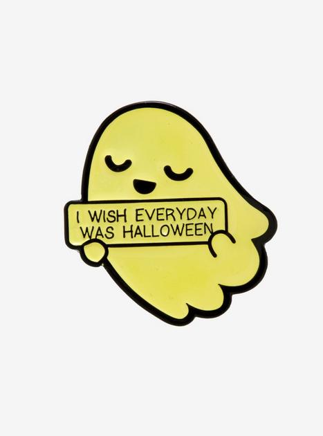 Halloween Ghost Glow-In-The-Dark Enamel Pin | Hot Topic