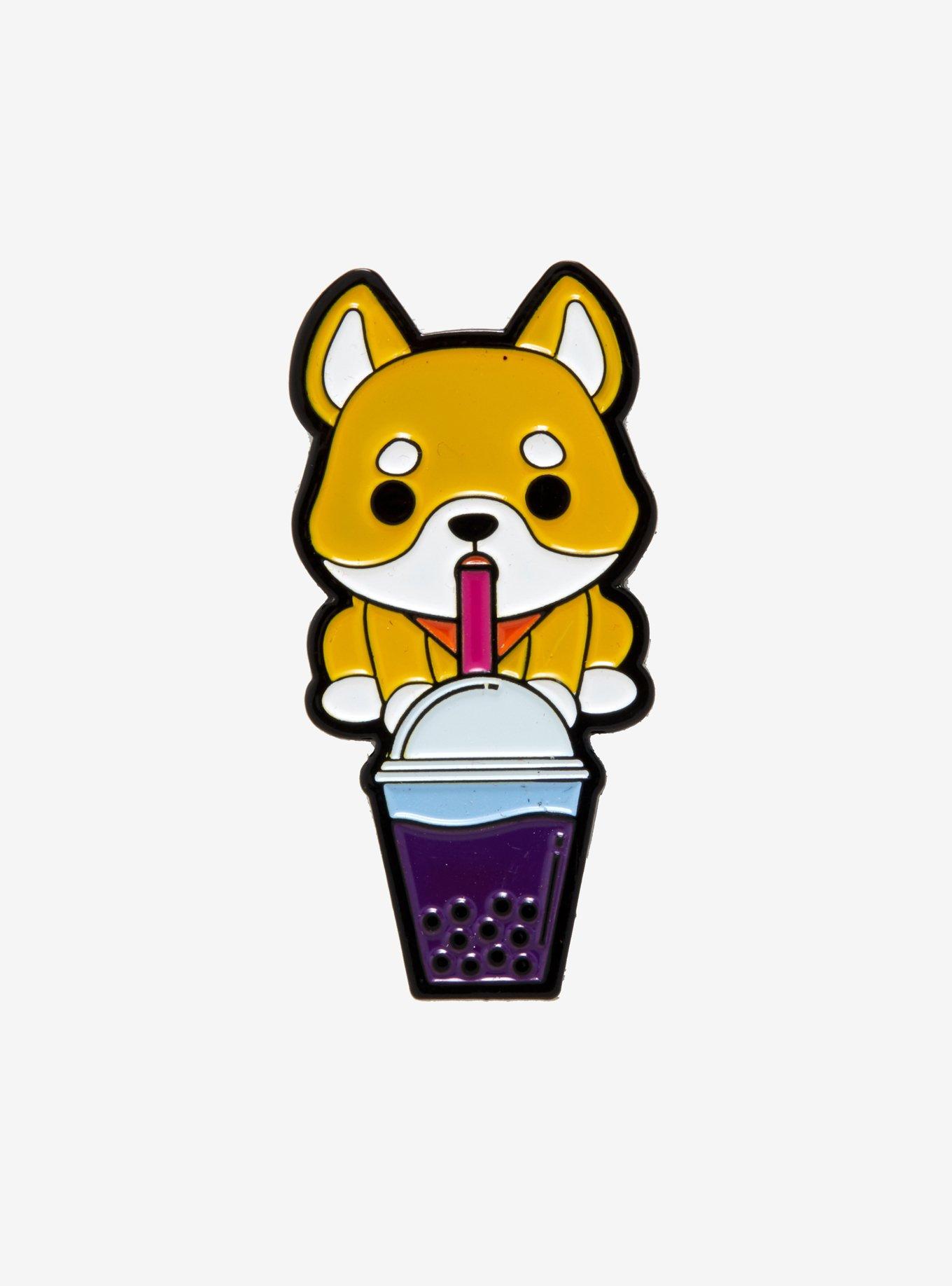 Shiba Inu Boba Enamel Pin | Hot Topic